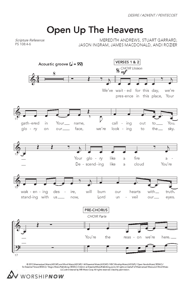 Open Up The Heavens – WORSHIPNOW