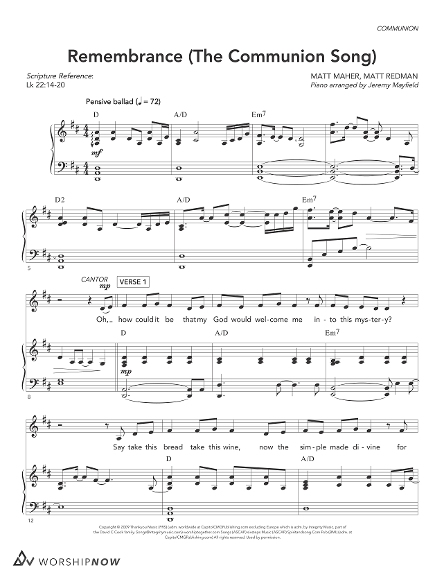 Remembrance (The Communion Song) – WORSHIPNOW